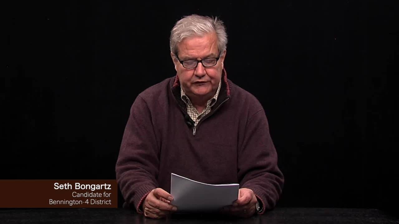 Candidate Statement - Seth Bongartz, Bennington-4 Candidate - GNAT-TV