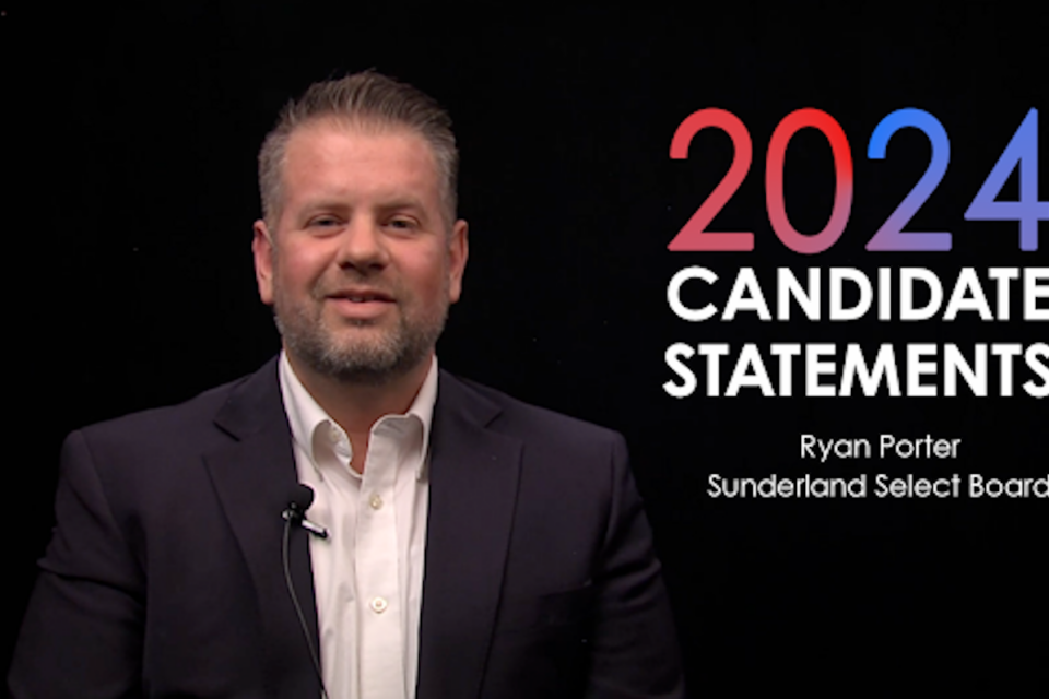 Candidate Statement – Ryan Porter, Sunderland Select Board – GNAT